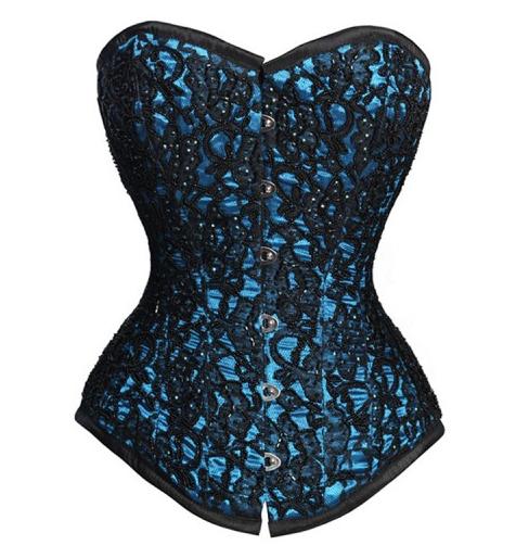 Turquoise corset: Triple L